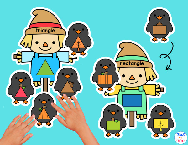 Fall Scarecrow Shape Matching Activity for Preschool & Kindergarten ...